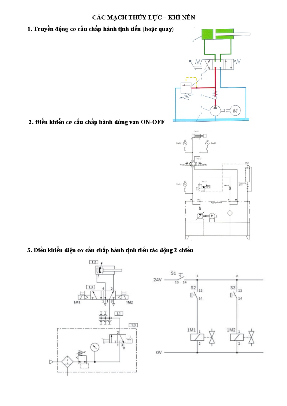 2 Noi dung thuc hanh TD TL-KN 3x 2 tiet - Nguyên Lý Hệ Điều Hành - CÁC MẠCH THỦY LỰC – KHÍ NÉN ...
