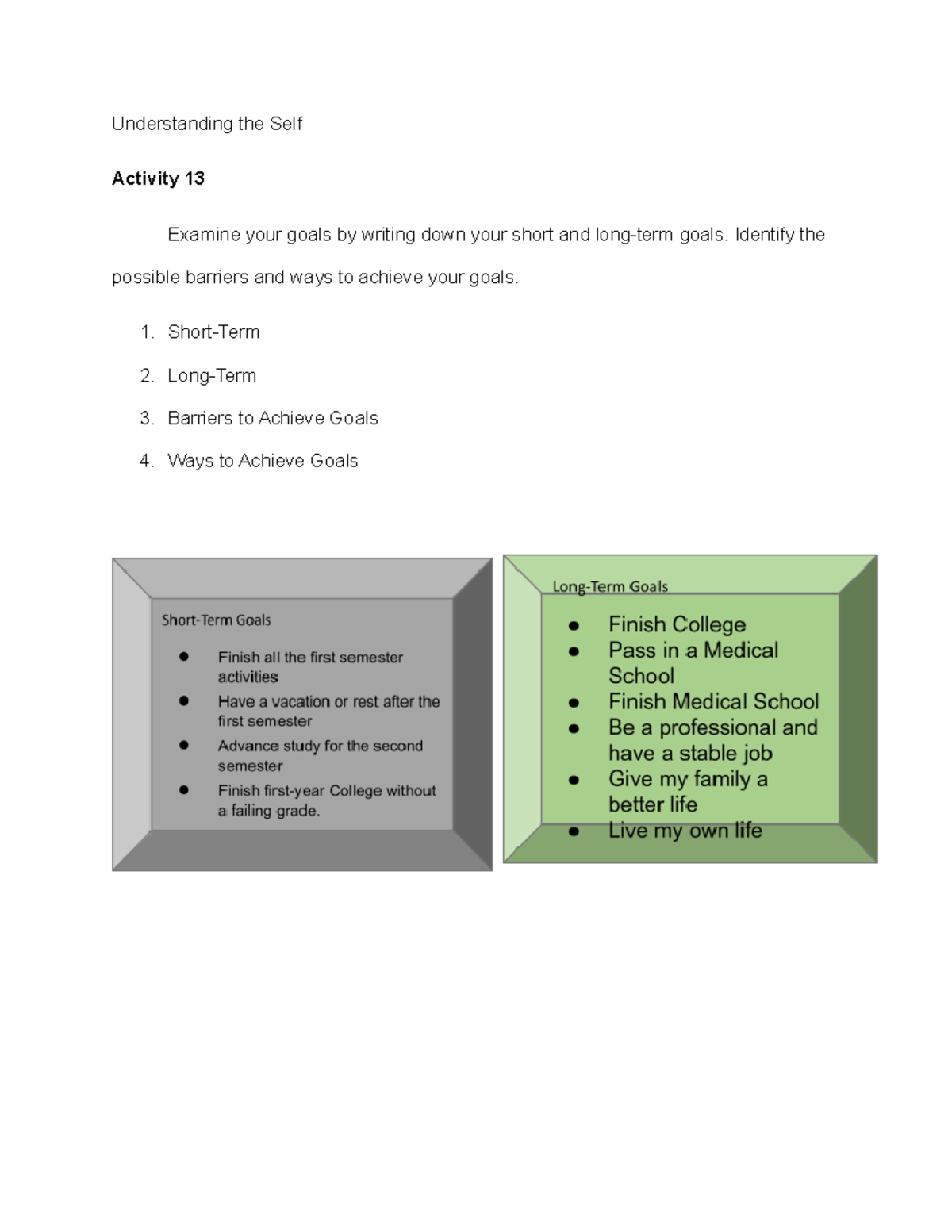 Lesson-13 UTS - This is an essay about short term and long term goals ...