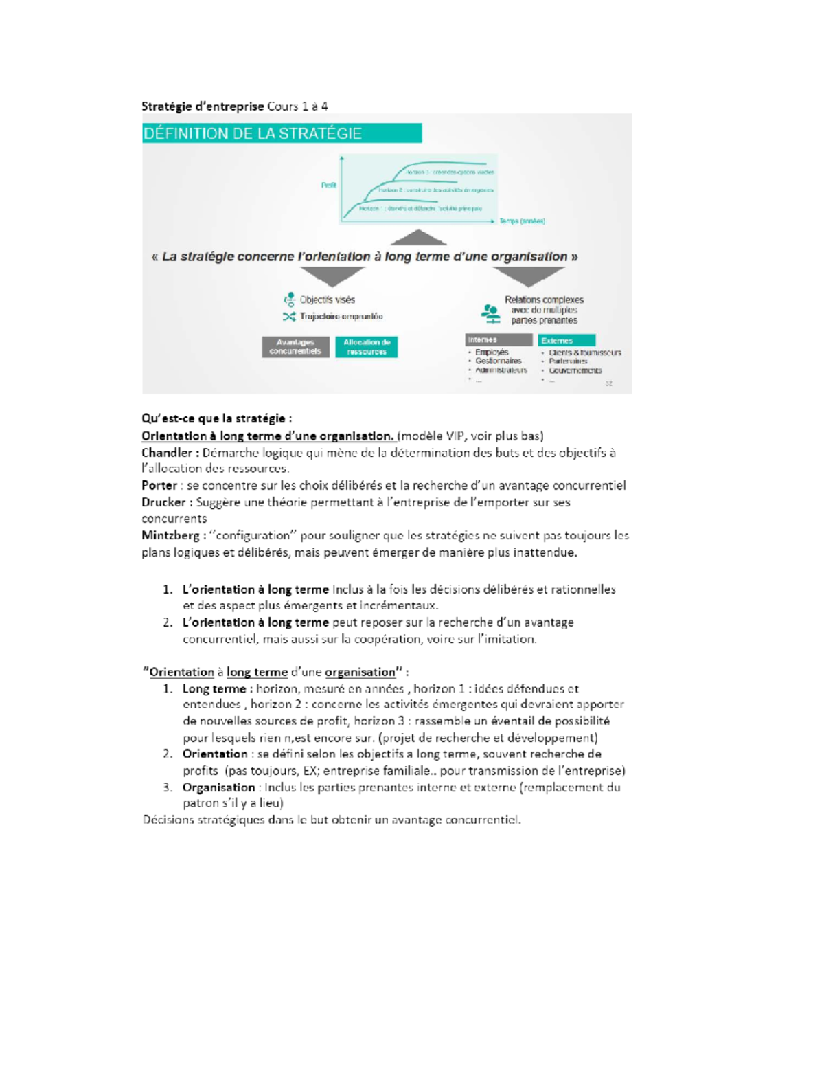 Séances 1-4 - NOTE DE COURS - 3080409 - Studocu