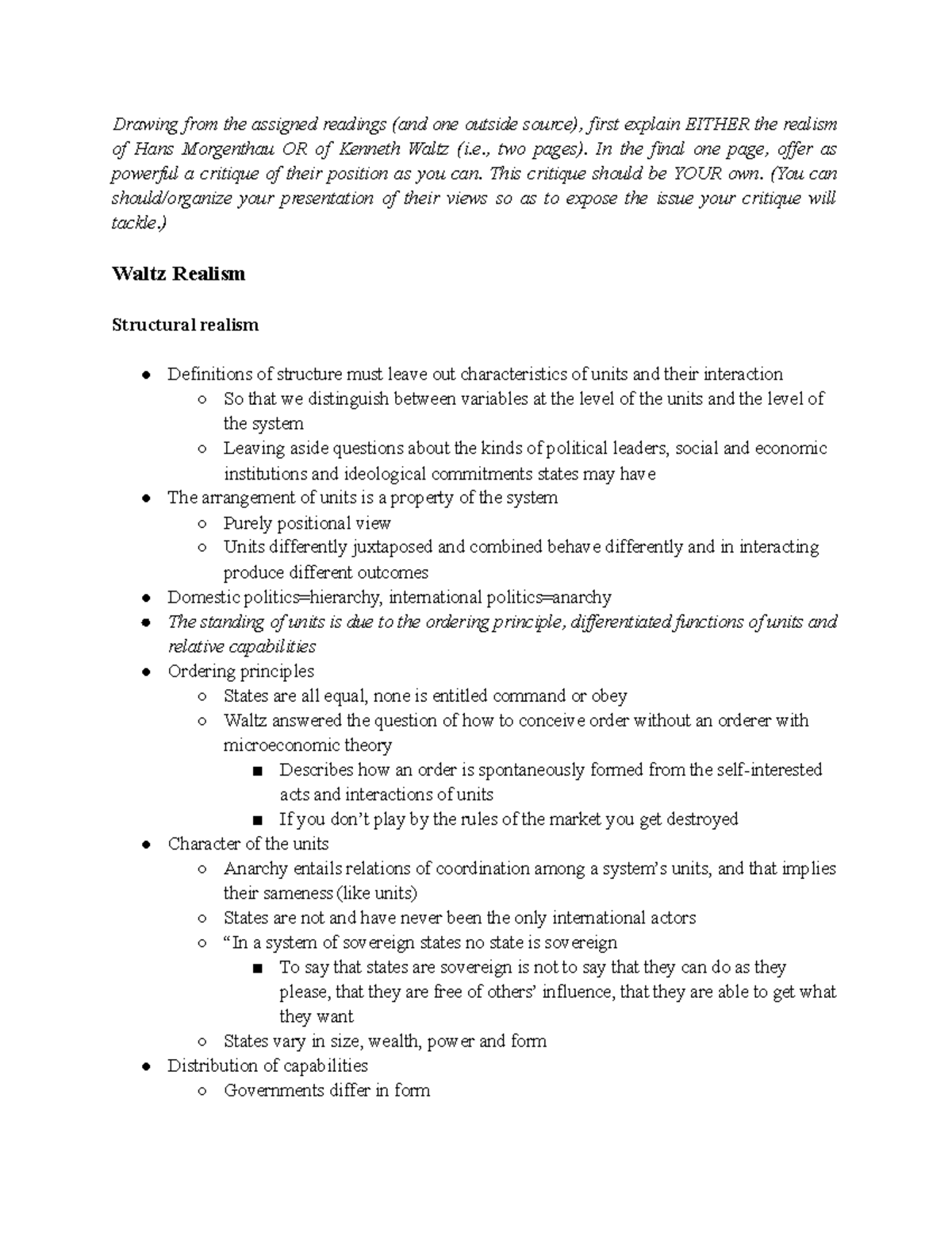 Jaffe outline 10 9 - Drawing from the assigned readings (and one ...
