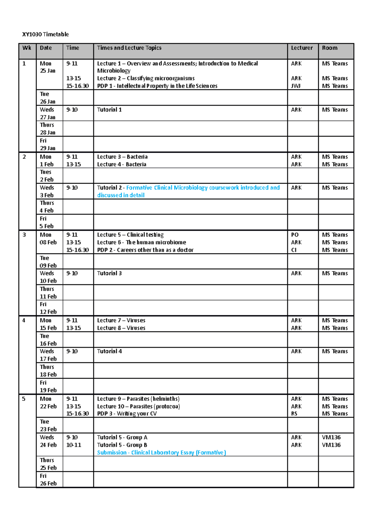 2020.21 Timetable v5 - jlkljhjlkhkjl - XY1030 Timetable Wk Date Time ...