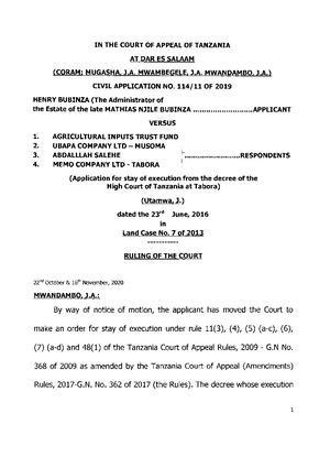THE Civil Procedure CODE ( Amendment OF THE First Schedule OF THE CPC) Rules, 2019 . GN. No. 381 ...