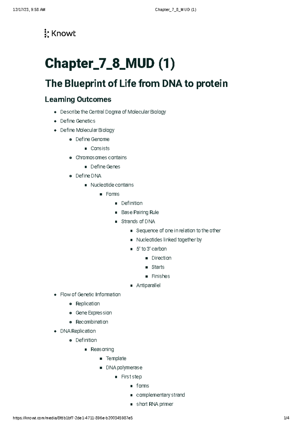 The Blueprint of Life & Mirobial Genetics - Chapter_7_8_MUD (1 ...