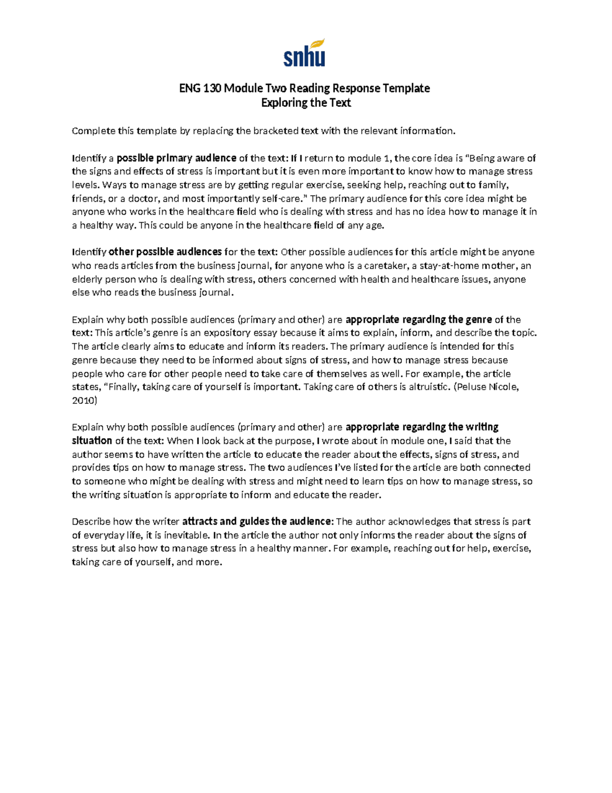 ENG 130 Module Two Reading Response Template - ENG 130 Module Two Reading Response Template ...