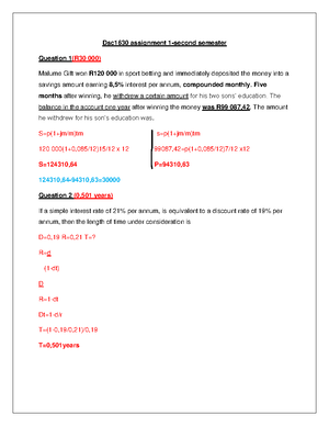 DSC1630 2023 SOL01 E - Assignment answer - DSC1630/SOL01/ Solution ...