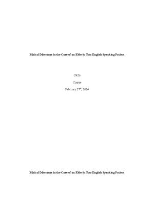 C426 Task 1 - C426 Task 1 - Sierra Smith 010922438 HEALTHCARE VALUES ...