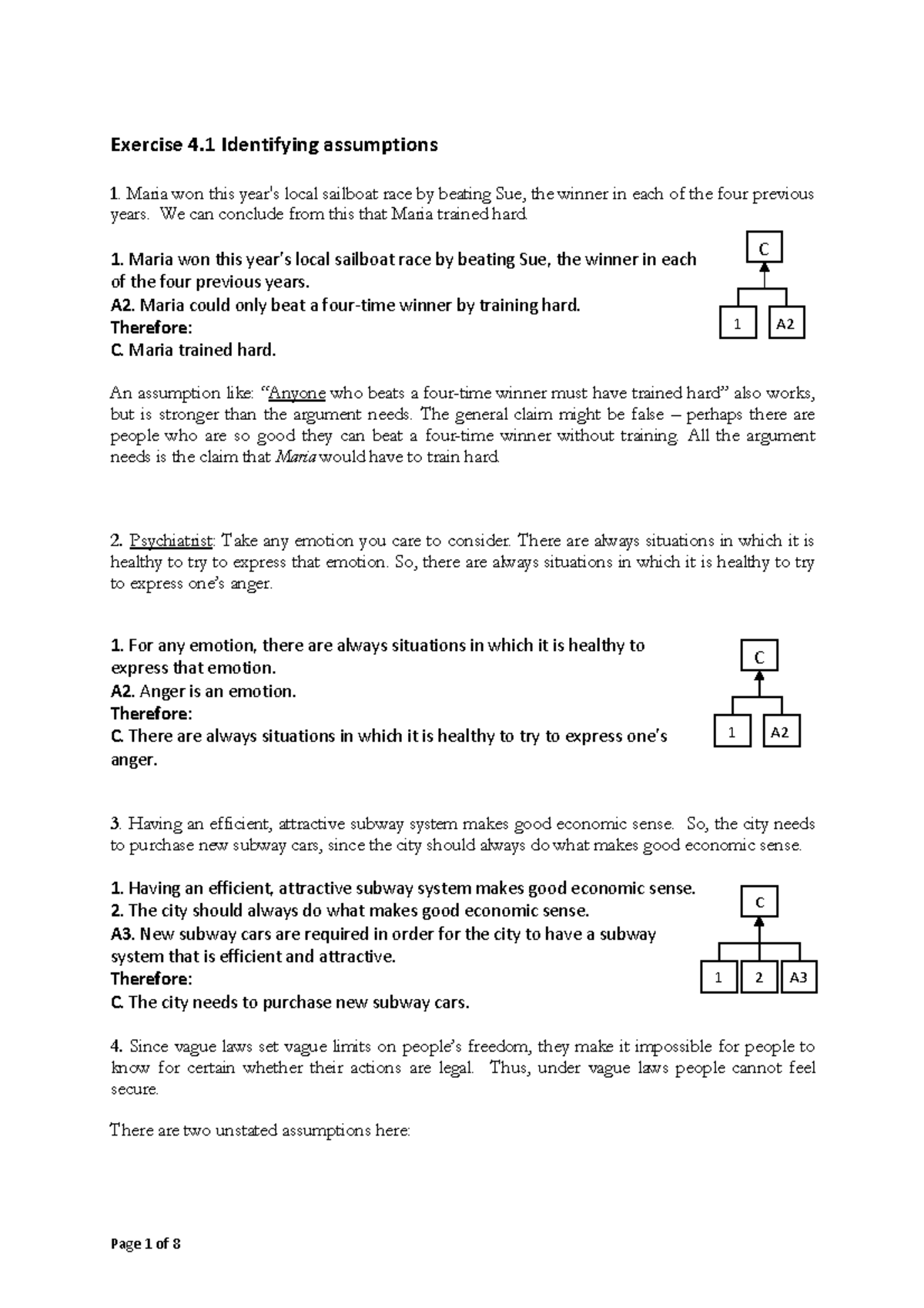 Wk4 tutorial worksheet with solution for week two , - Exercise 4 ...