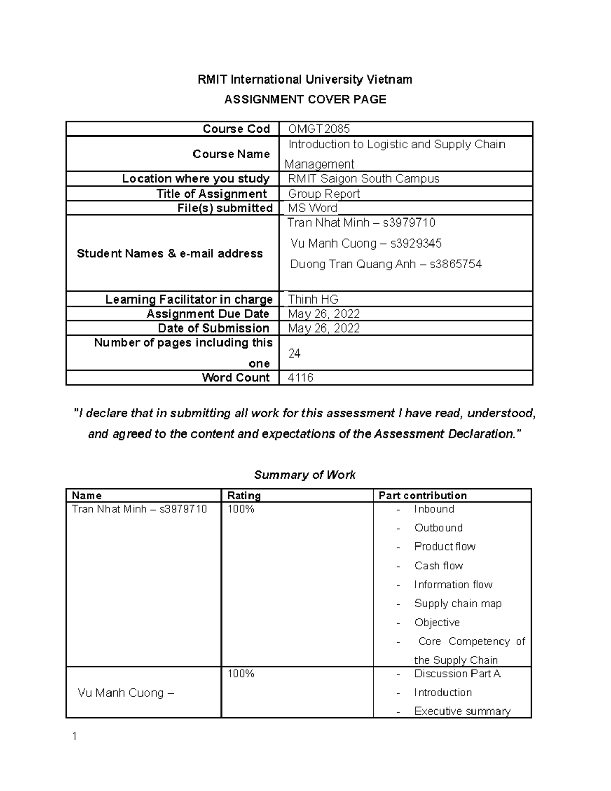 Assignment 3-Group Report - SGS Campus-3 - RMIT International ...