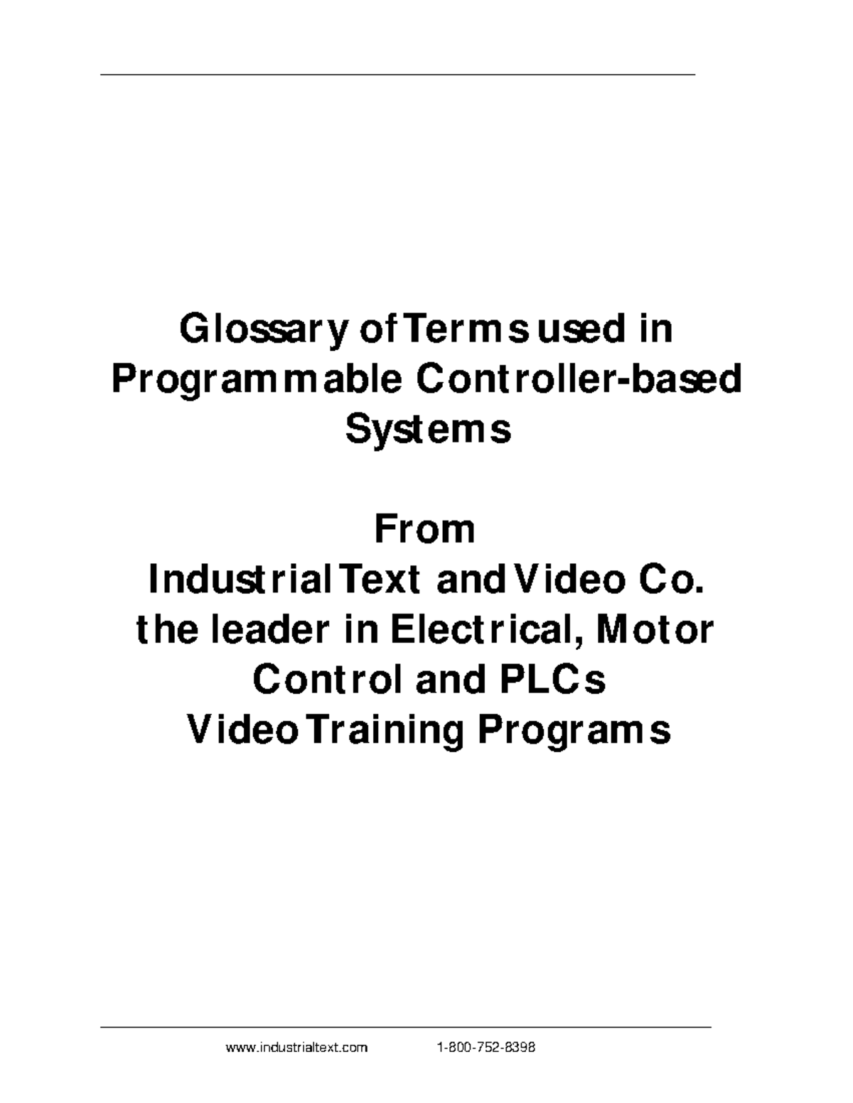 PLC Glossary - PLC Terminologies - Glossar y of Term s used in Program ...