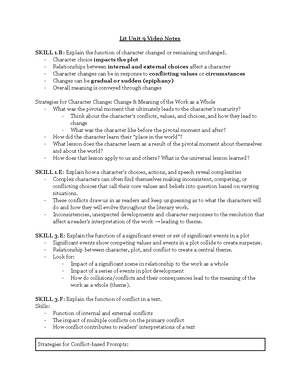 LIT Unit 7 Notes - LIT Unit 7 Notes SKILL 1: Explain the function of a ...