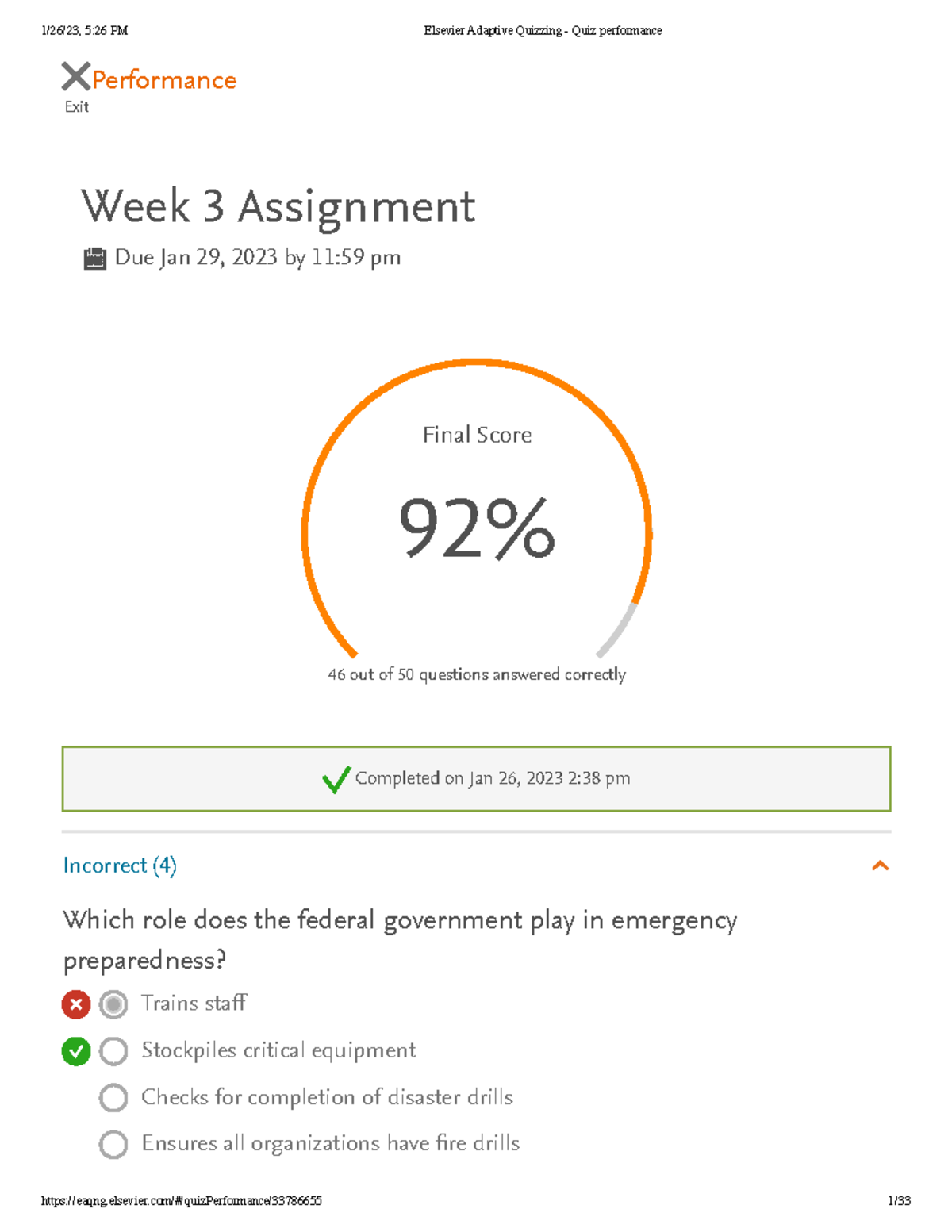 Week 3 eaqu - rn capstone - Exit Performance Week 3 Assignment Due Jan 29, 2023 by 11:59 pm ...