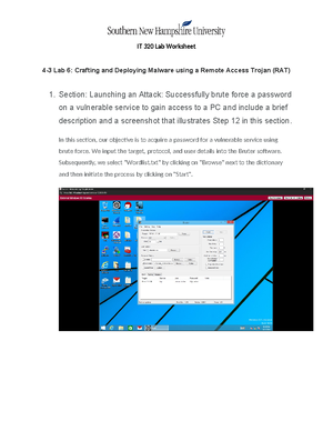 4-4 Lab 7 Intrusion Detection Using Snort - Section: Setting up the Sniffer: Successfully ...