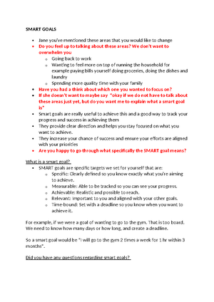 COPM example week 10 - COPM - CANADIAN OCCUPATIONAL PERFORMANCE MEASURE ...