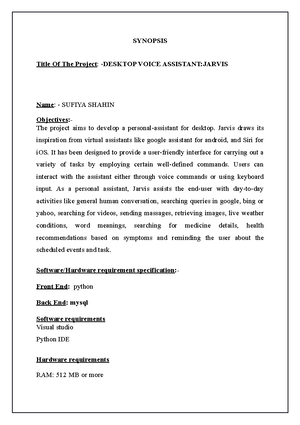 Final Report word - Voice Assistant using Python A PROJECT REPORT Submitted in partial ...