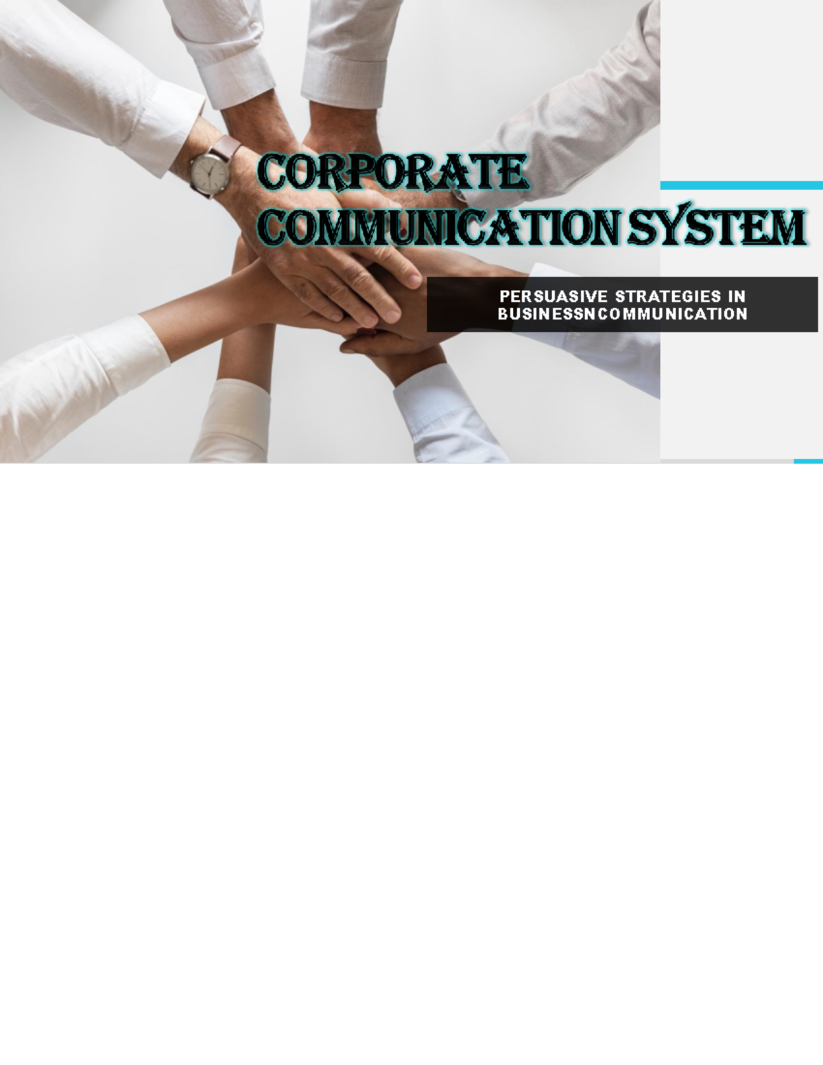 Corporate Communication System - PERSUASIVE STRATEGIES IN ...