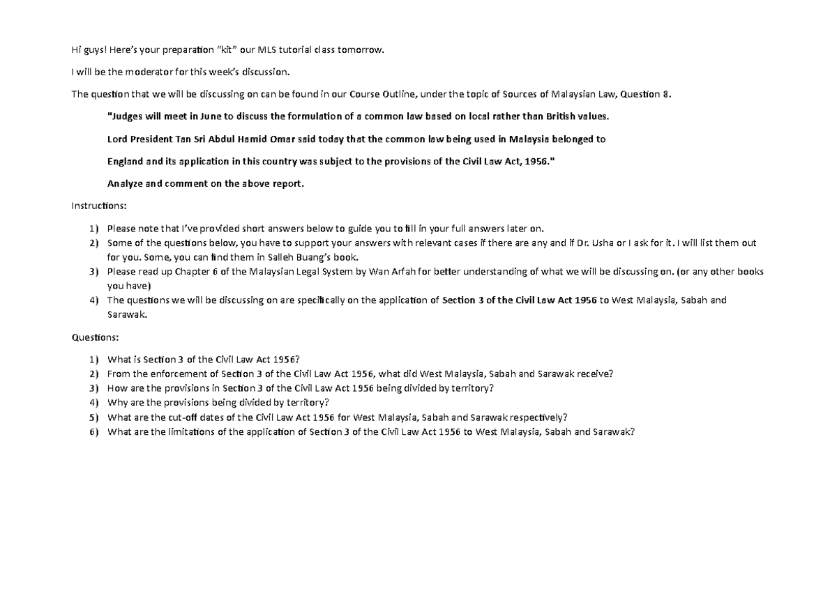 MLS E- Learning Tutorial - Hi guys! Here’s your preparation “kit” our ...