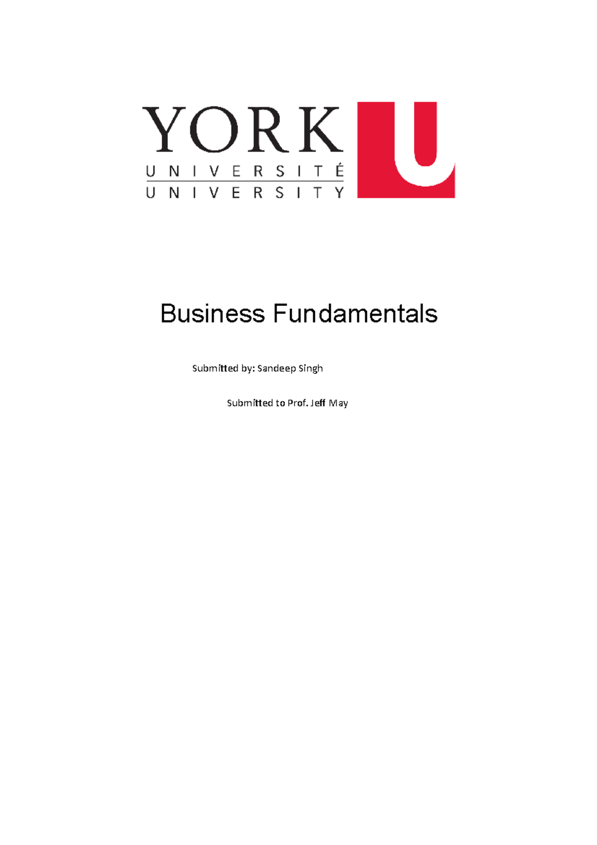 Business funda assignment 2sfsadf - Business Fundamentals Submitted by ...