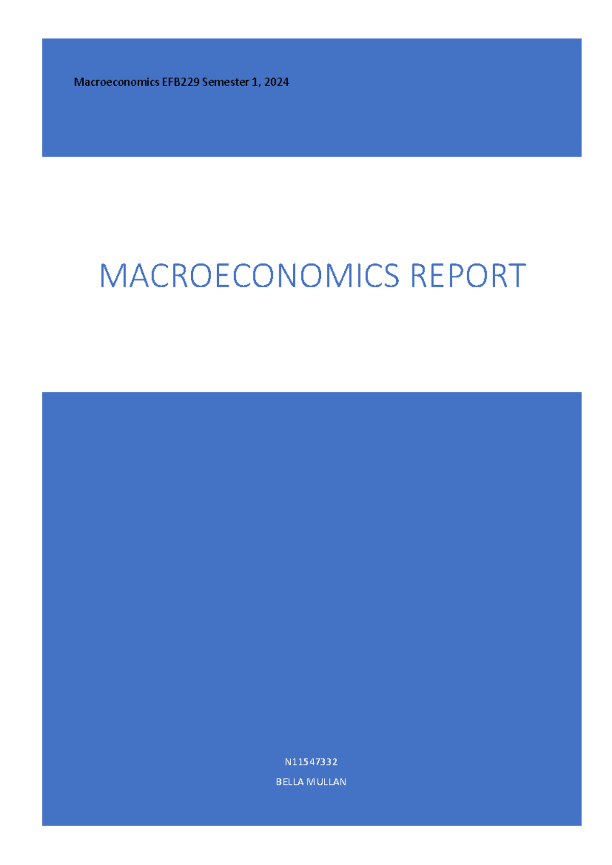 Macroeconomic report - N BELLA MULLAN MACROECONOMICS REPORT ...