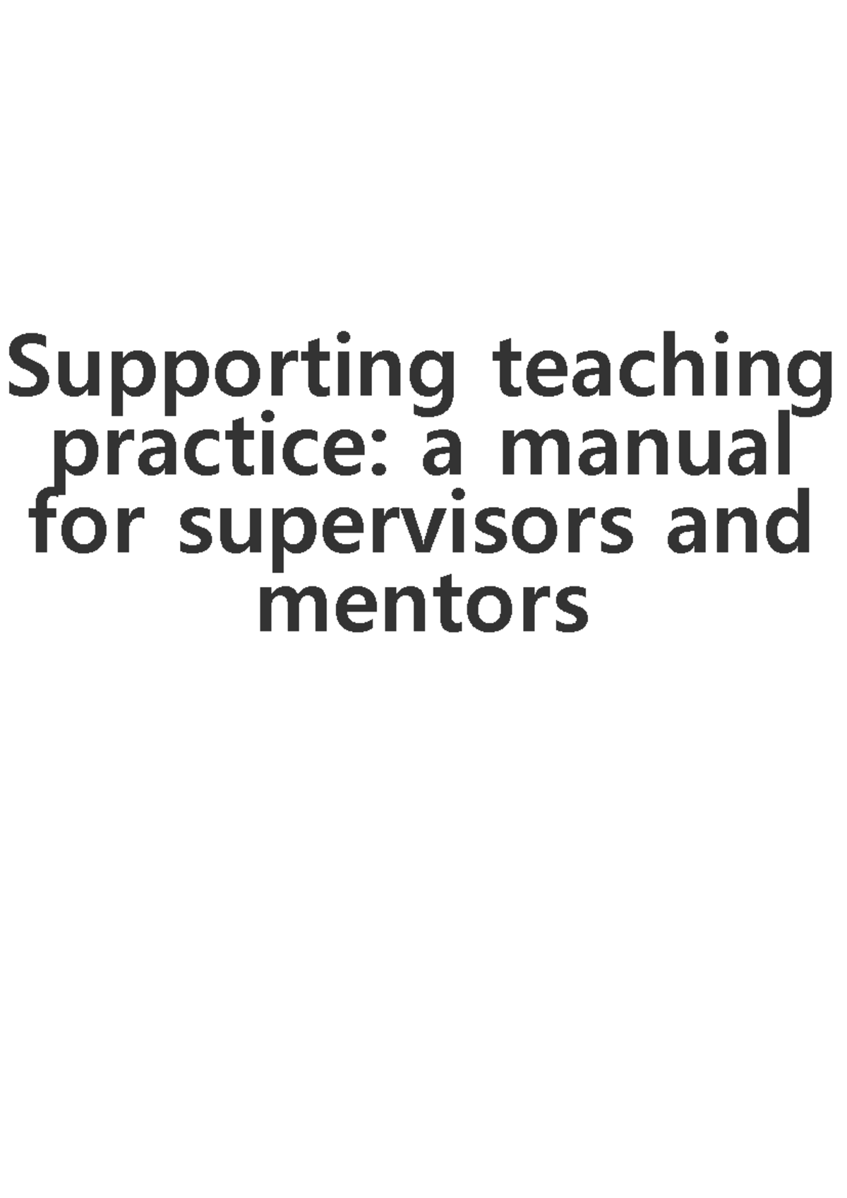 Supporting-teaching-v4 0 - Supporting teaching practice: a manual for ...