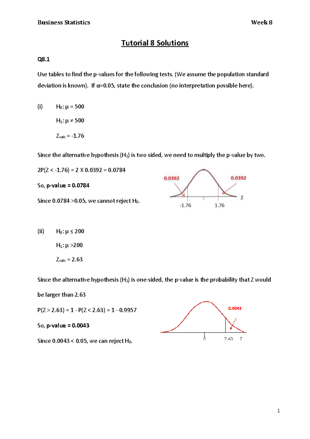 Tutorial 08 Solutions - Tutorial 8 Solutions Q8. Use tables to find the ...