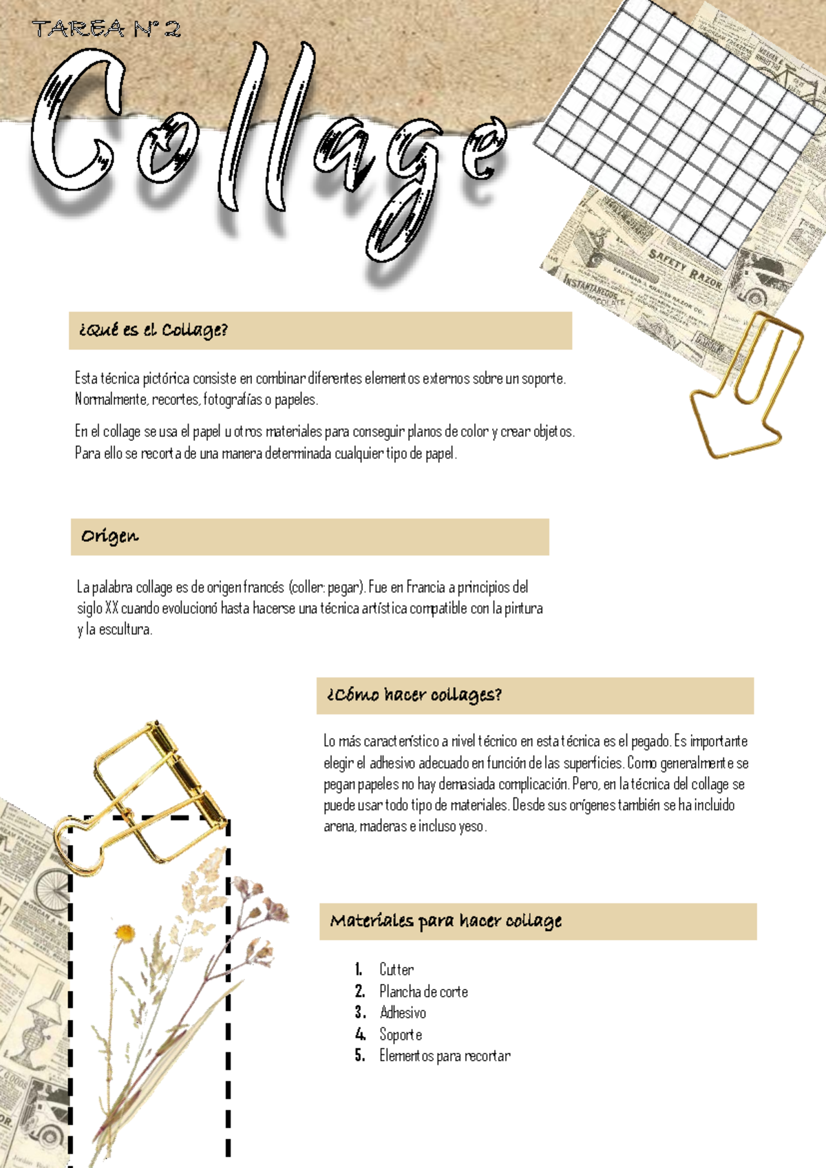 Collage - ¿Qué es el Collage? Esta técnica pictórica consiste en ...