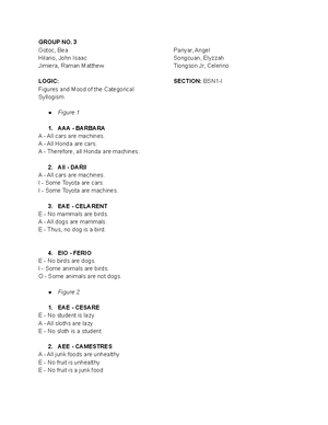 Exercise 10 Ordinary Language Arguments - EXERCISE 10 – ORDINARY LANGUAGE ARGUMENTS I. Analyze ...