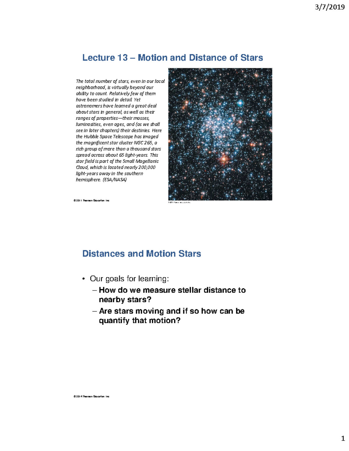 Lecture 13 Student Notes - © 2011 Pearson Education, Inc. Lecture 13 ...
