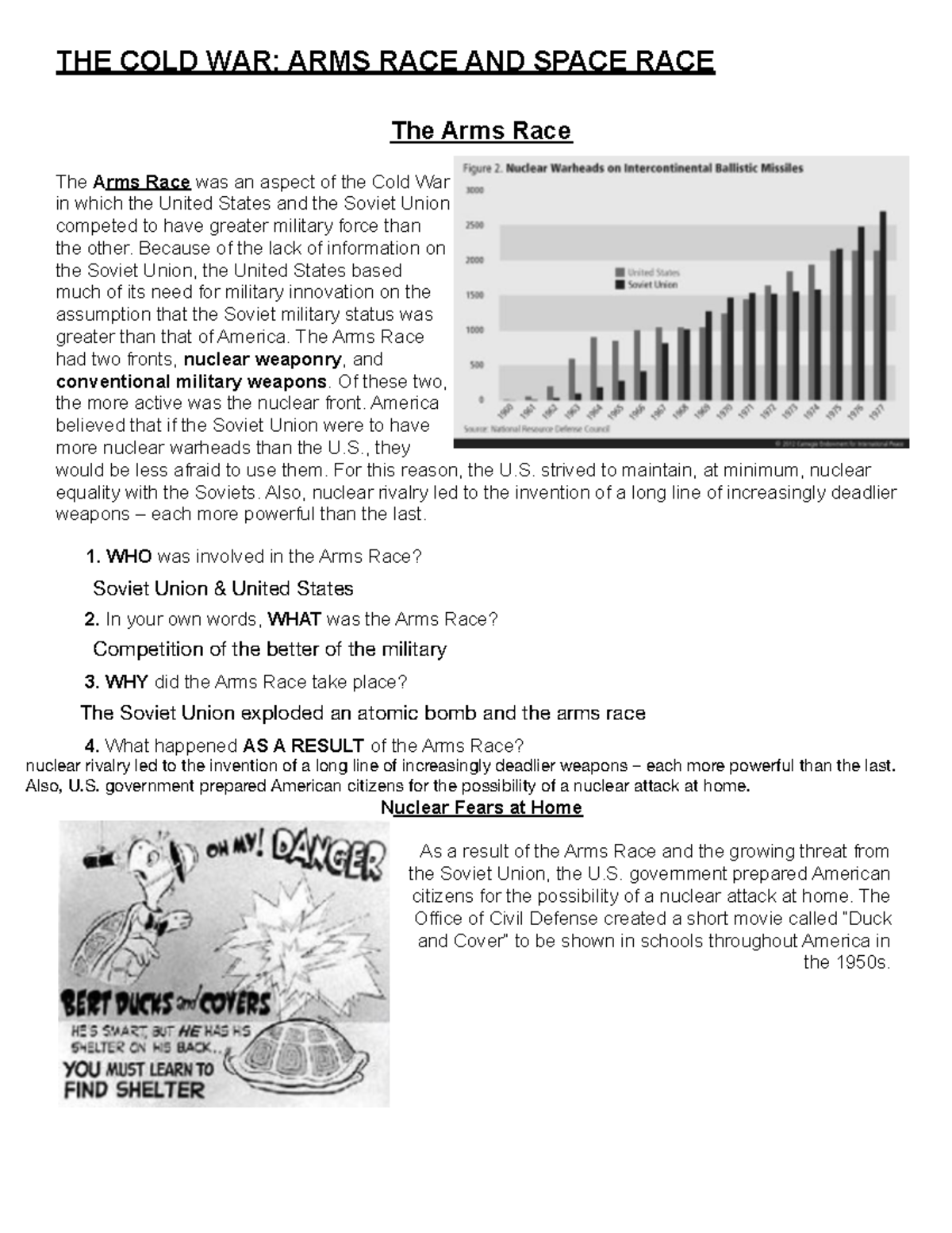 Arms+Race+and+Space+Race+Worksheet - 7+( &2/' :$5 $506 5$&( $1' 63$&( 5 ...