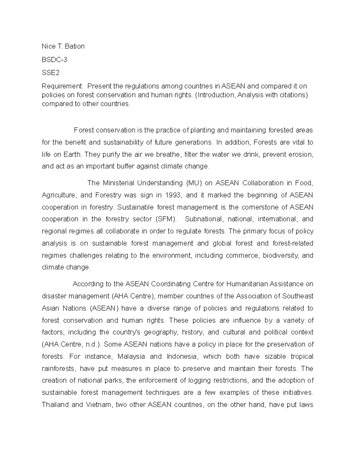 SSE2- Bation- Final - Community Organization - Nice T. Bation BSDC- SSE ...