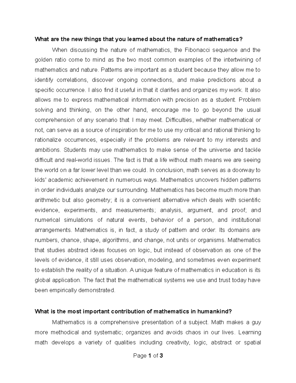 Mathematics In The Modern World What Are The New Things That You
