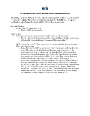 1-2 Journal - Jaymi Davis January 13, 2024 HIS 340 Professor Golden 1-2 ...