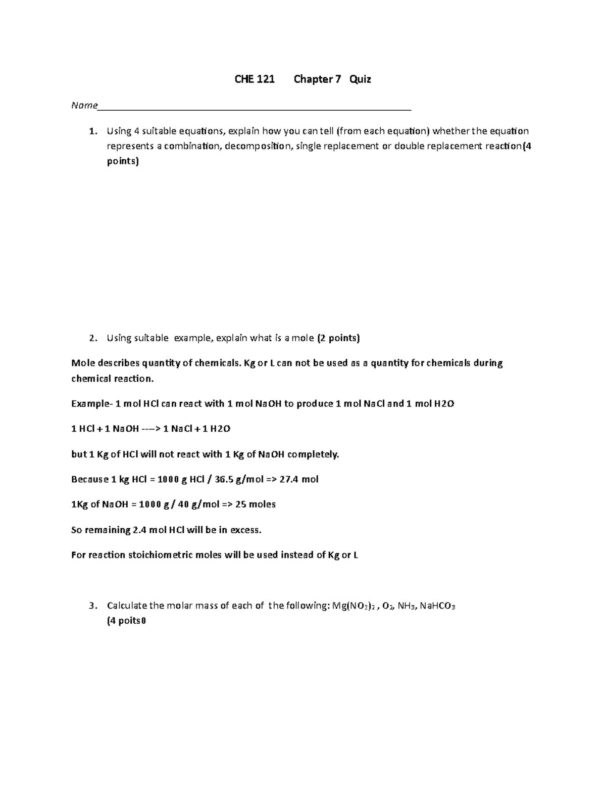 Quiz7chem121 - quiz week 7 - CHE 121 Chapter 7 Quiz - Studocu