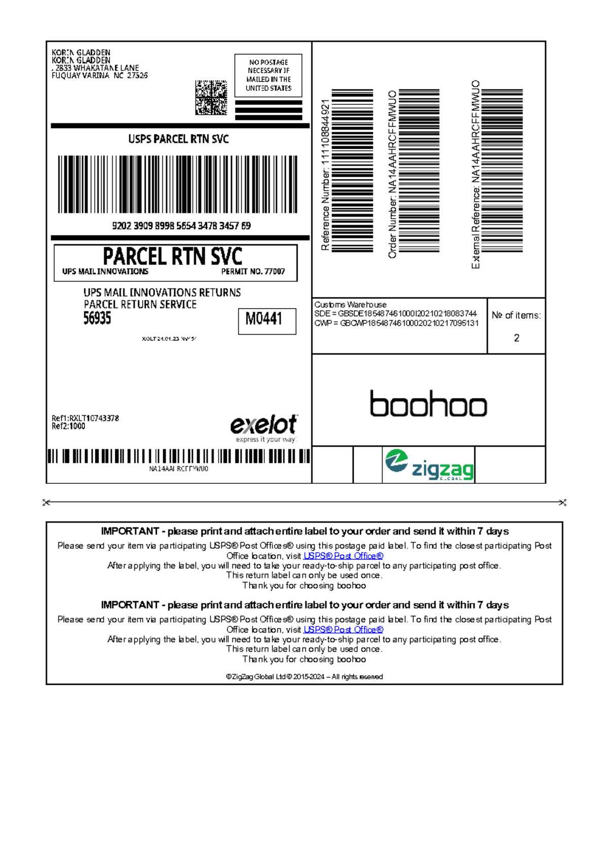 Label-NA14 Aahrcffmwuo - IMPORTANT - please print and attach entire ...