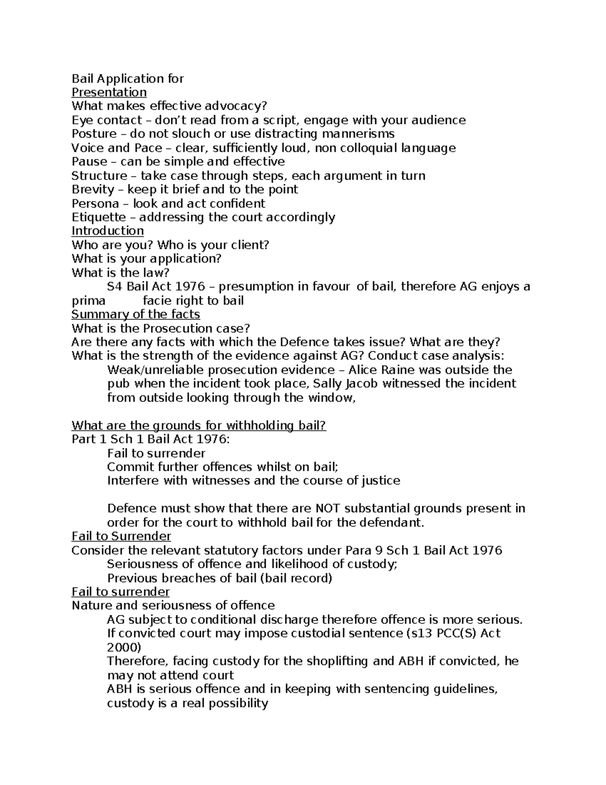 Bail Application for - advocay - Bail Application for Presentation What ...