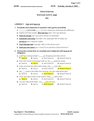 Lección 1 - Pronombres Personales Y Verbo TO BE - ingles - UCE - Studocu