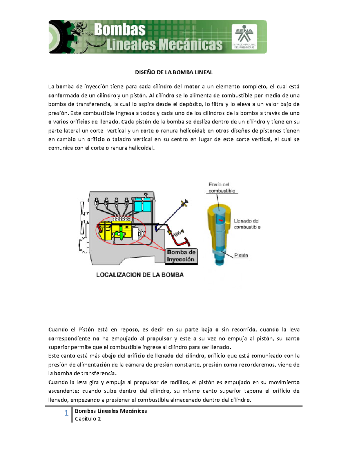 Cap 2 BLM Imprimible - trabajos - 1 Bombas Lineales Mecánicas DISEÑO DE LA BOMBA LINEAL La bomba ...