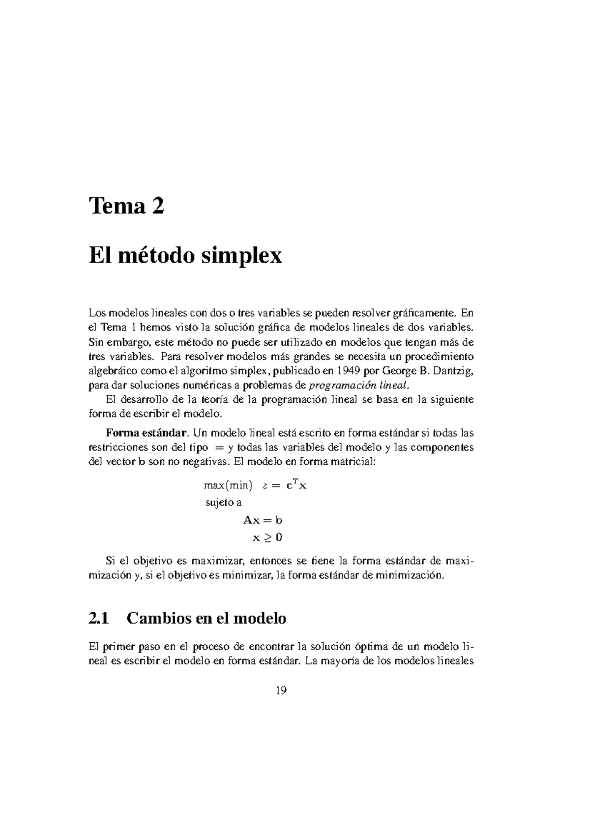 2. metodo simplex - Ejercicios - Tema 2 El m ́etodo simplex Los modelos lineales con dos o tres ...