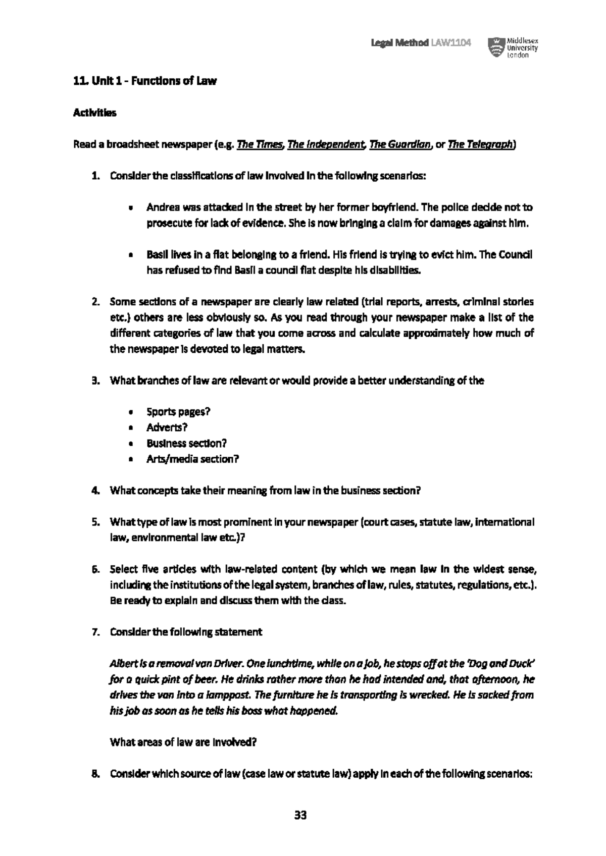 legal ,method summativve - Llb - Studocu