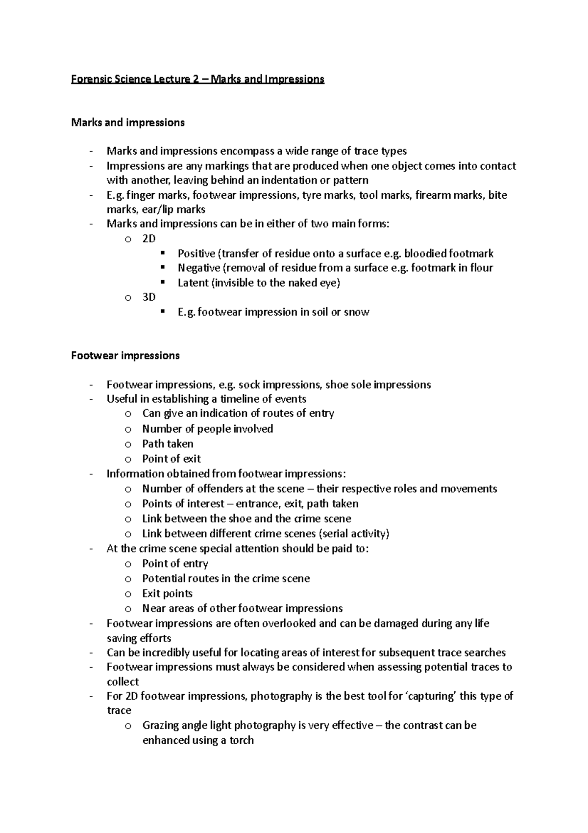 Principles Of Forensic Science Lecture 2 Forensic Science Lecture 2
