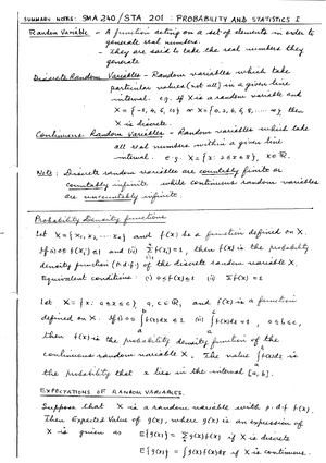 25-32 - notes - Probability and Statistics - Studocu