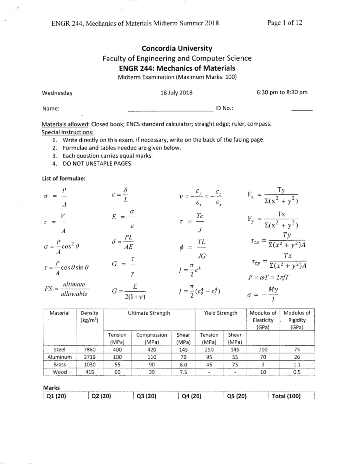 Midterm 17 2020, questions - Concordia University Faculty of Engineering and Computer Science ...