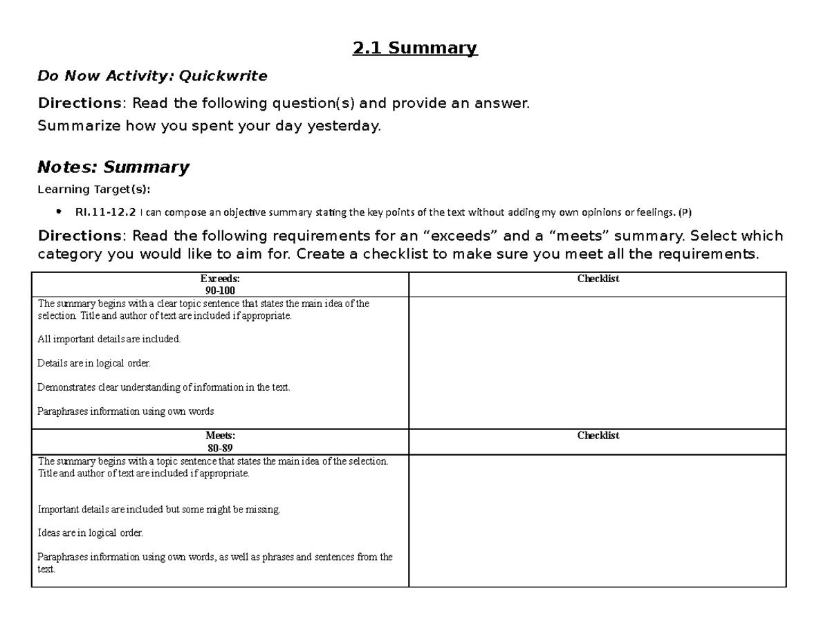 3.2.1 Summary Handout - jbjbjk bjbkjb hfyufuyg hfjfhkvk hgkjhkjn hvjvjh ...