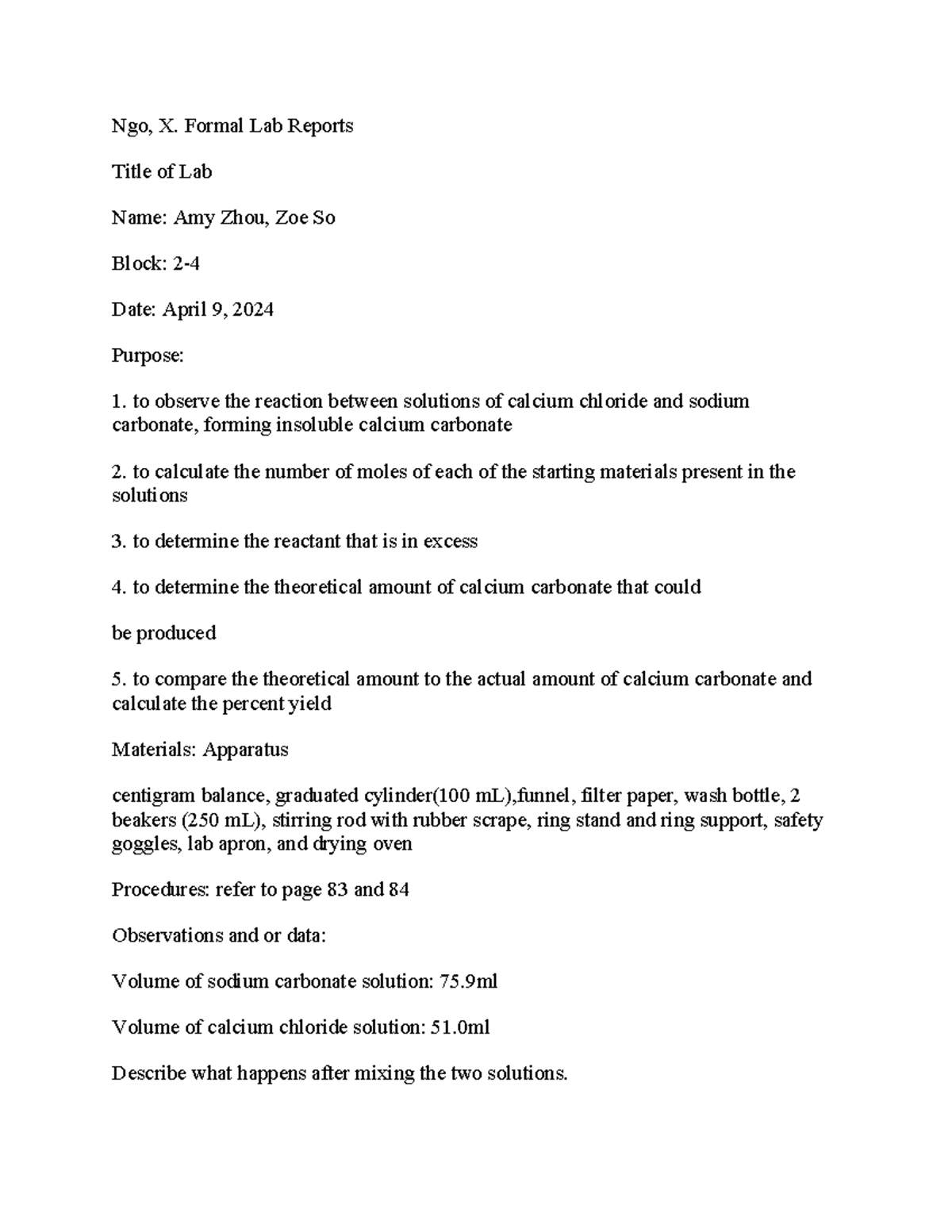 Lab report 6B - Ngo, X. Formal Lab Reports Title of Lab Name: Amy Zhou ...