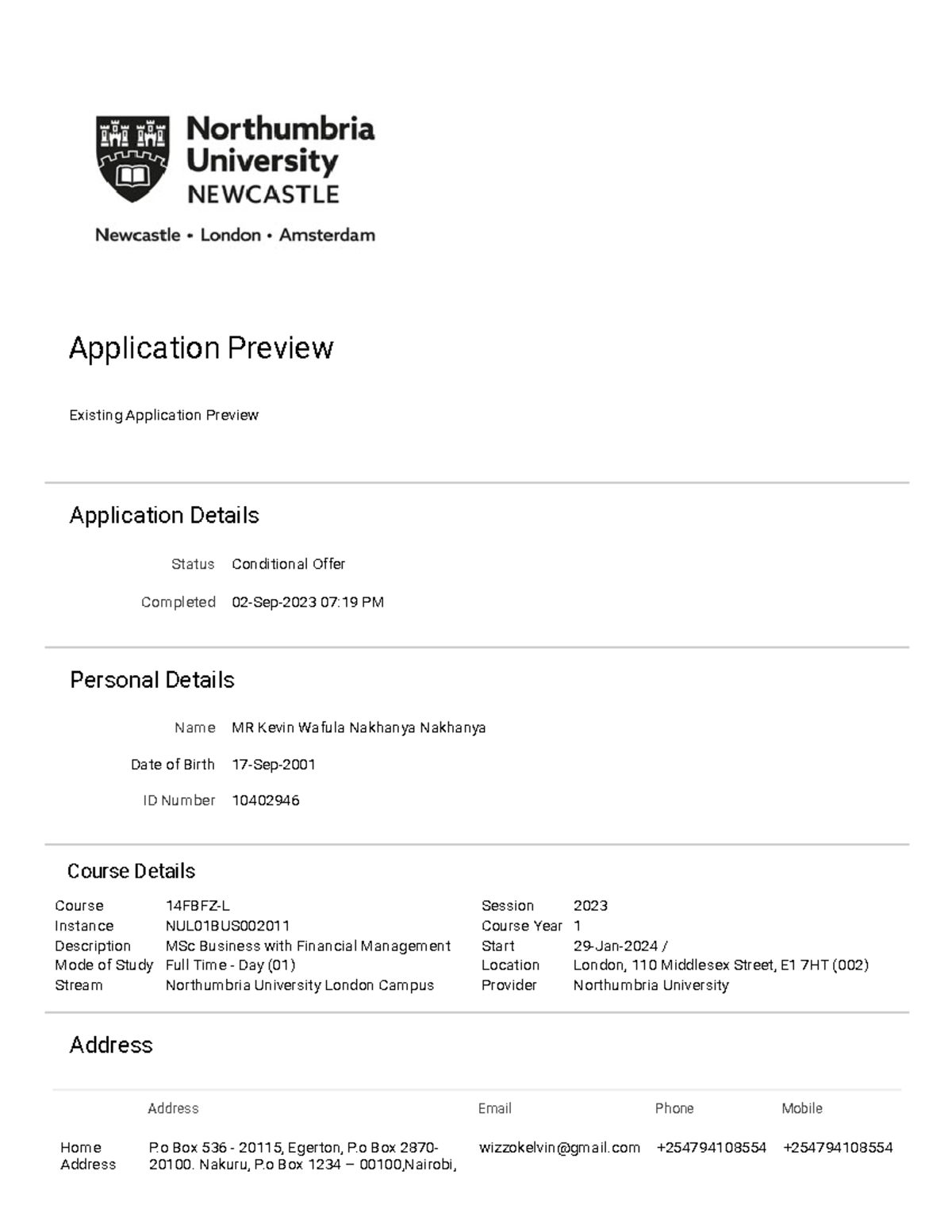 Application Preview - Fine document - Application Preview Existing ...
