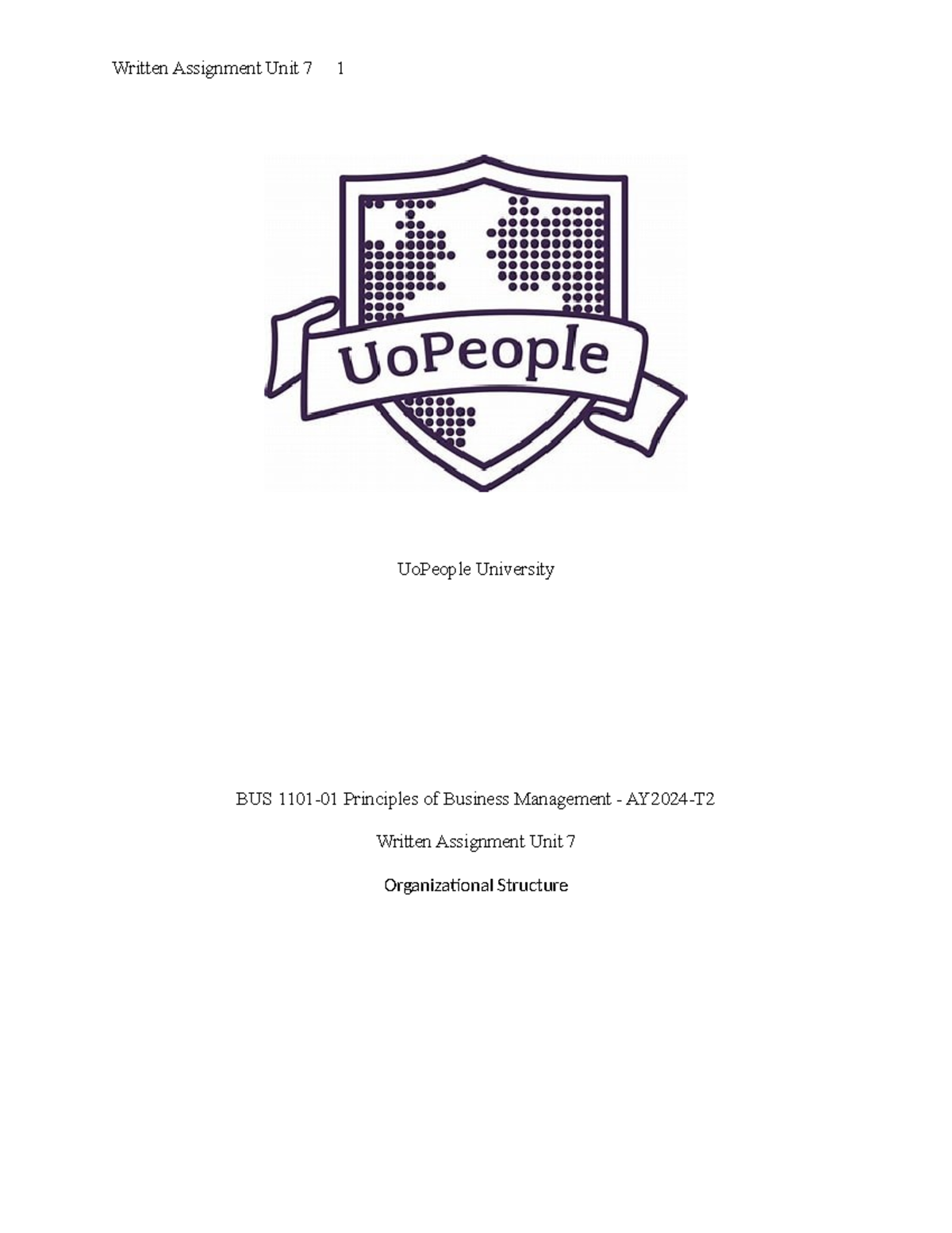 Written Assignment Unit 7 In A Matrix Setup Each Employee Report To Multiple Managers