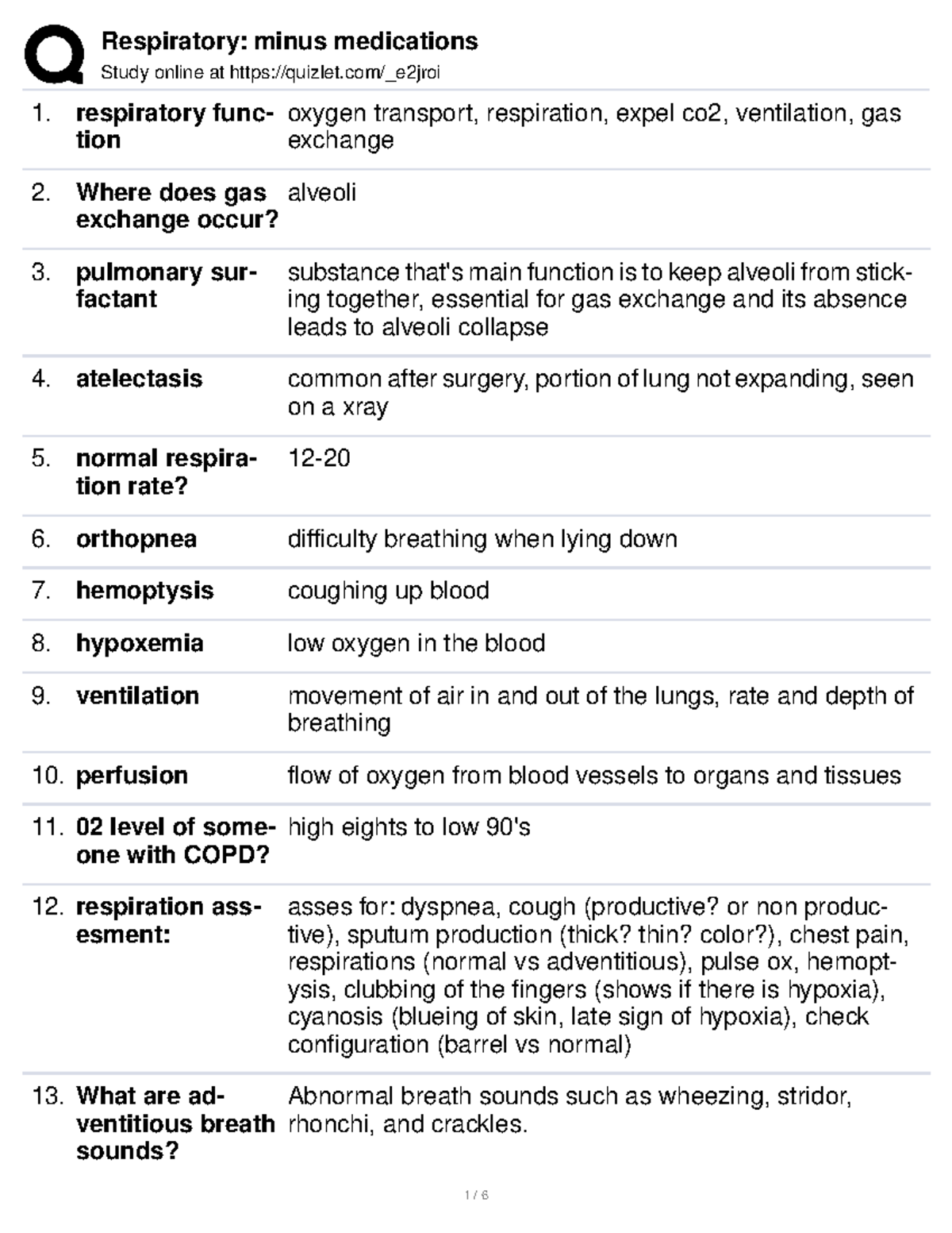 Resp quizlet - resp quiz - Study online at quizlet/_e2jroi respiratory ...