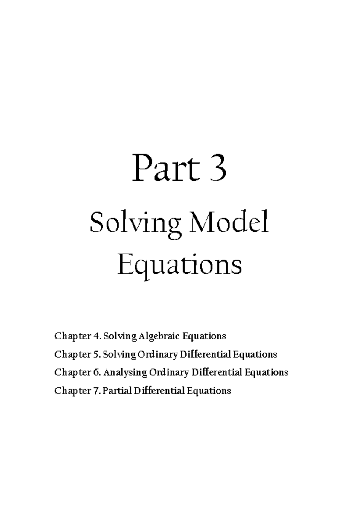 Ch5-solving Equations - Part 3 Solving Model Equations Chapter 4 ...
