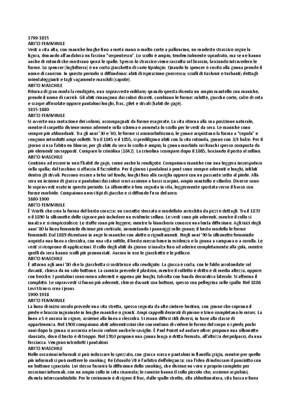 Abiti - Riassunto Parliamo di moda. Per gli Ist. professionali - ABITO ...