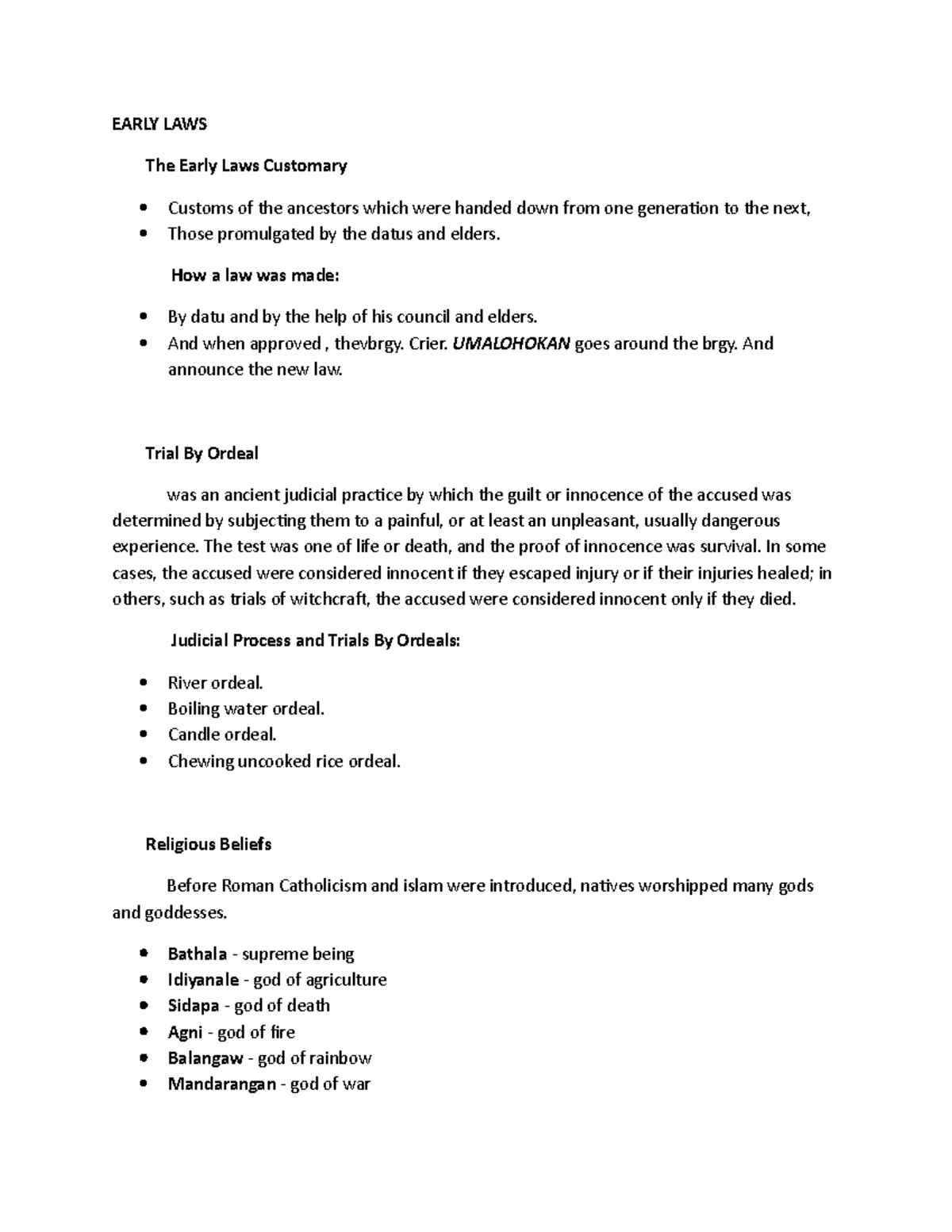 Early LAWS-WPS Office - N/a - EARLY LAWS The Early Laws Customary ...