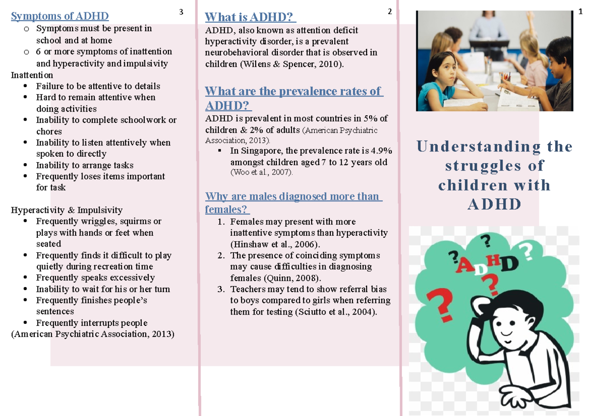 PSY286 Client Pamphlet - What is ADHD? ADHD, also known as attention ...